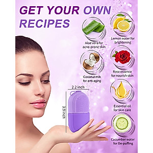 MYSEXY Ice Roller for Face & Eye, Beauty Facial Ice Rollers Ice Holder Mold Face Puffiness Relief Massage Skin Care Tools for Brighten Lubricate Shrink Pores Remove Fine Lines (Purple)