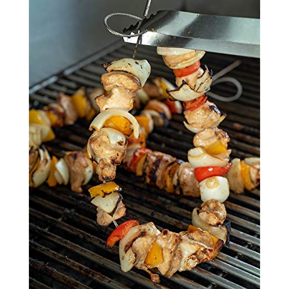 Outset Stainless Steel Flexible BBQ Kabob, Set of 4, 30-Inch Long Barbecue Skewer, 1 EA