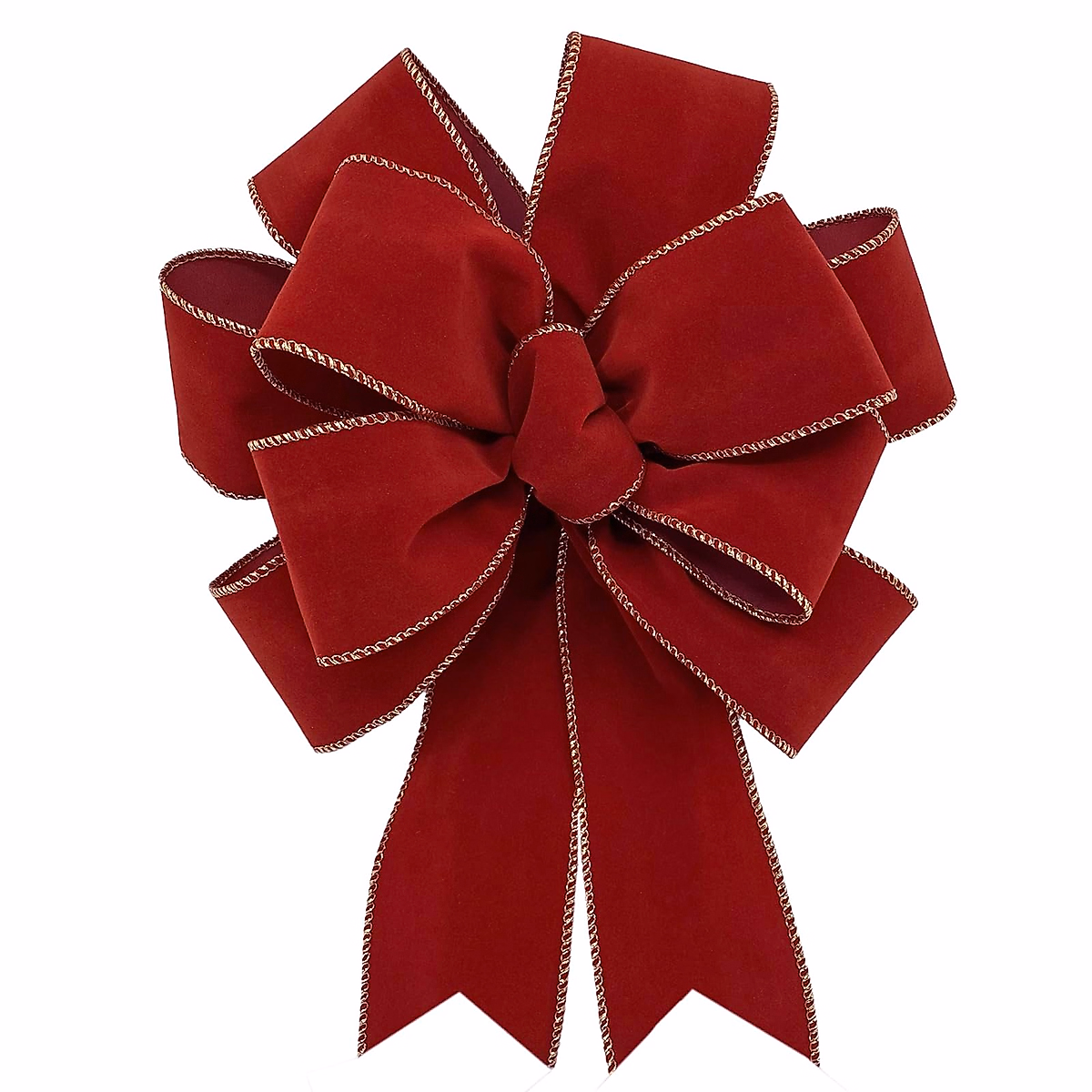 Morex Ribbon Flocked Wired Velvet Ribbon, 2.5 inch by 10 yards, Berry Red