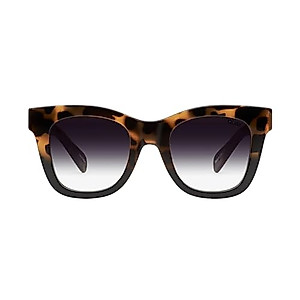 Quay - Womens Sunglasses, Square Lenses with UV Protection, Oversized Sunglasses (After Hours, Tortoise/Black)