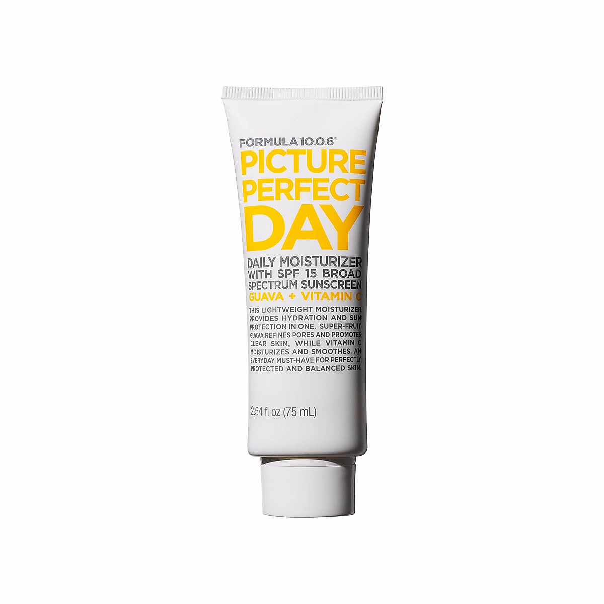 FORMULA 10.0.6 Picture Perfect Day SPF 15 Moisturizer (2.54 Fl. Oz.) Daily Face Lotion with Broad Spectrum Sunscreen to Hydrate & Protect Skin - Vegan, Paraben-Free, Sulfate-Free & Cruelty-Free