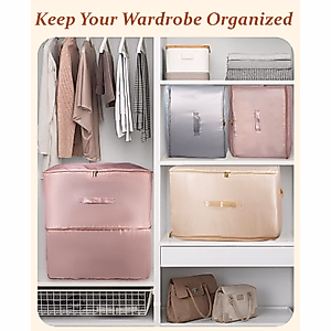 2024 Update Ultra Space Saving Self Compression Organizers - Comforter Storage Bag for Duvet, Quilts, Pillows, Queen King, Blankets - Extre Large Luggage Packing Cubes for Closet, Bedding (Gray, XL)