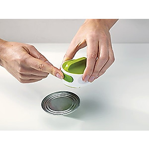 Joseph Joseph Can-Do Compact Can Opener Easy Twist Release Portable Space-Saving Manual Stainless Steel, Green