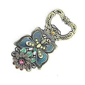 ARFUKA Bottle Opener Magnetic Beer Bottle Opener Retro Butterfly Shaped Soda Beverage Beer Bottle Opener Fridge Magnet Women Men Gift for Wedding Christmas and Birthday
