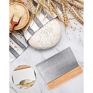 DOYOLLA Bread Proofing Baskets (Set of 3, 8.5inch), Sourdough Bread Making Supplies w/Bread Lame and Scraper, Dough Proofing Rising Bowls Kit for Sourdough Starter