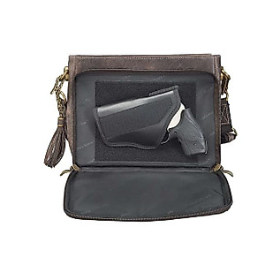 Gun Toten Mamas Buffalo Leather Clutch, One Size, Brown