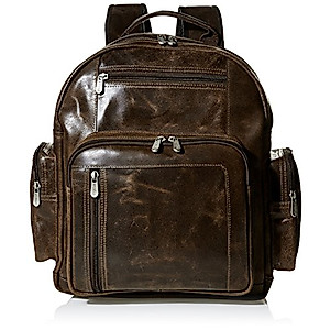 Piel Leather Travel Backpack, Vintage Brown, One Size