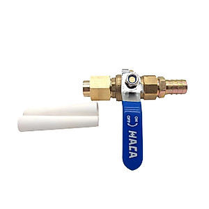 Ceramic Sandblasting Gun Assembly: Nozzle Tip (1/8" ID), Bracket, Brass Ball Valve and Connector 2Pcs Grinding Nozzle Tip Replacement,Valve Type Sandblaster Gun