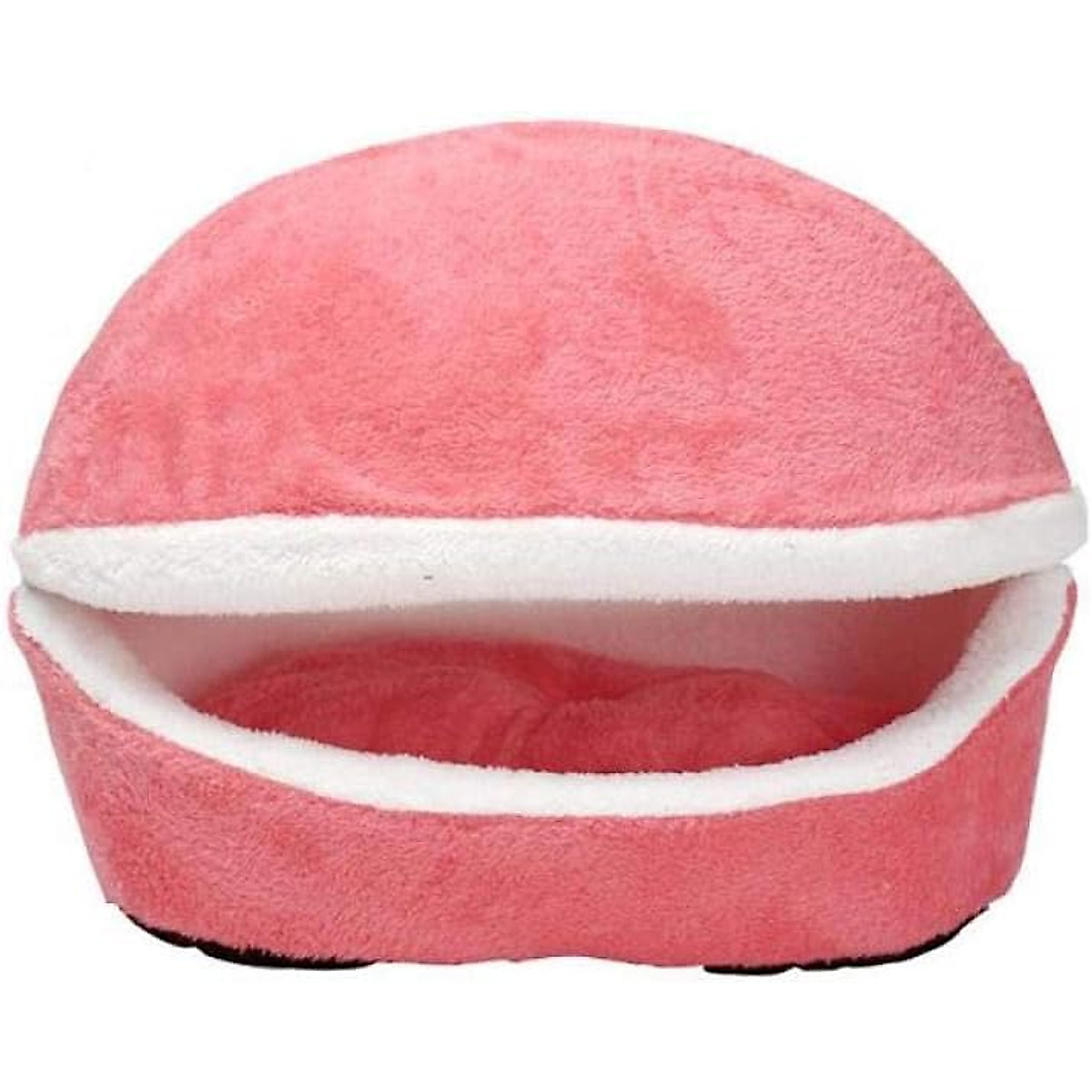 Bed Pink Cat Bed Sleeping Bag Sofas Mat Hamburger Dog House Short Plush Small Bed Warm Kennel Nest Cushion 1Pcs