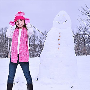 Swak Girls Hat,Scarf & Glove Set-Kids Cold Weather Winter Accessories-Childrens 3 Pc Beanie set-Big Girls Hat Scarves & Glove