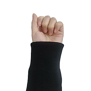 Knit Cuffs for Jacket,Seamless Rib Cuffs 1Pair for Sleeve Extending or Replacement (Black)