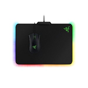 Razer RZ02-01350100-R3M1 Firefly Hard Gaming Mouse Mat with RGB Custom Lighting (Mouse Pad Preferred by Pro Gamers-Matte Finish