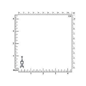 Silvershake Petite 925 Sterling Silver Hope Cancer Awareness Ribbon Pendant with 18 Inch Chain Necklace