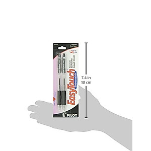 PILOT EasyTouch Retractable Ball Point Pens, Fine Point, Black Ink, 2-Pack (32250)