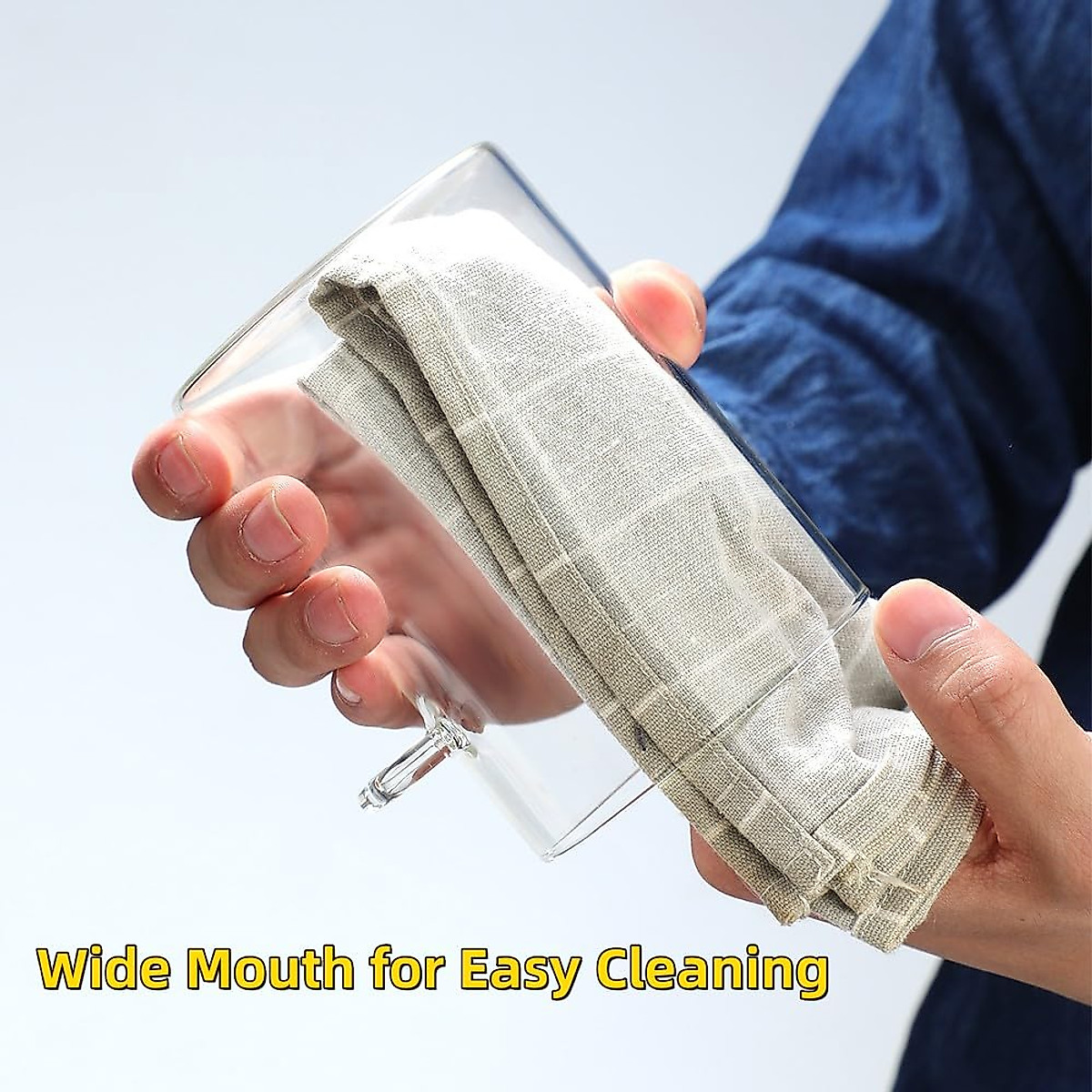 Recceng 4 Pack Overnight Oats Glass Containers with Lids and Spoons, 17 OZ Glass Jars with Spoons and Lids for Loose Tea, Meal Prep Jars with Bamboo Lids for Chia Pudding, Yogurt