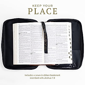 Divinity Boutique, Canvas Bible Case - Black Bible Cover for Men and Women - for Compact, Extra-Large and XX-Large Books