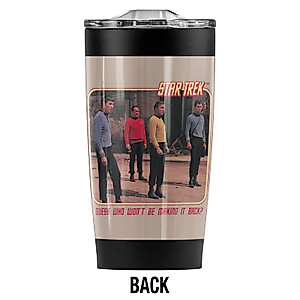 LOGOVISION Star Trek Red Shirt Blues Stainless Steel Tumbler 20 oz Coffee Travel Mug/Cup, Vacuum Insulated & Double Wall with Leakproof Sliding Lid | Great for Hot Drinks and Cold Beverages