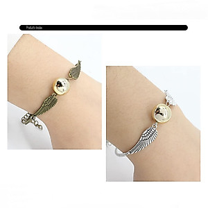 MINGFU Retro gold snitch bracelet is a lovely friendship bracelet for Harry Potter fans Vintage bronze 2.18INx2.18IN