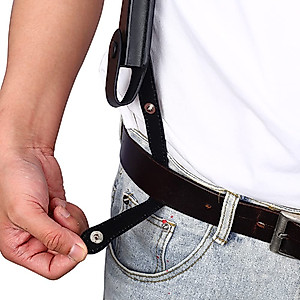 Shoulder Holster, Vertical Shoulder Holster with Magazine Holder PU Leather Adjustable Concealed Carry Shoulder Holster for Right Hand Black