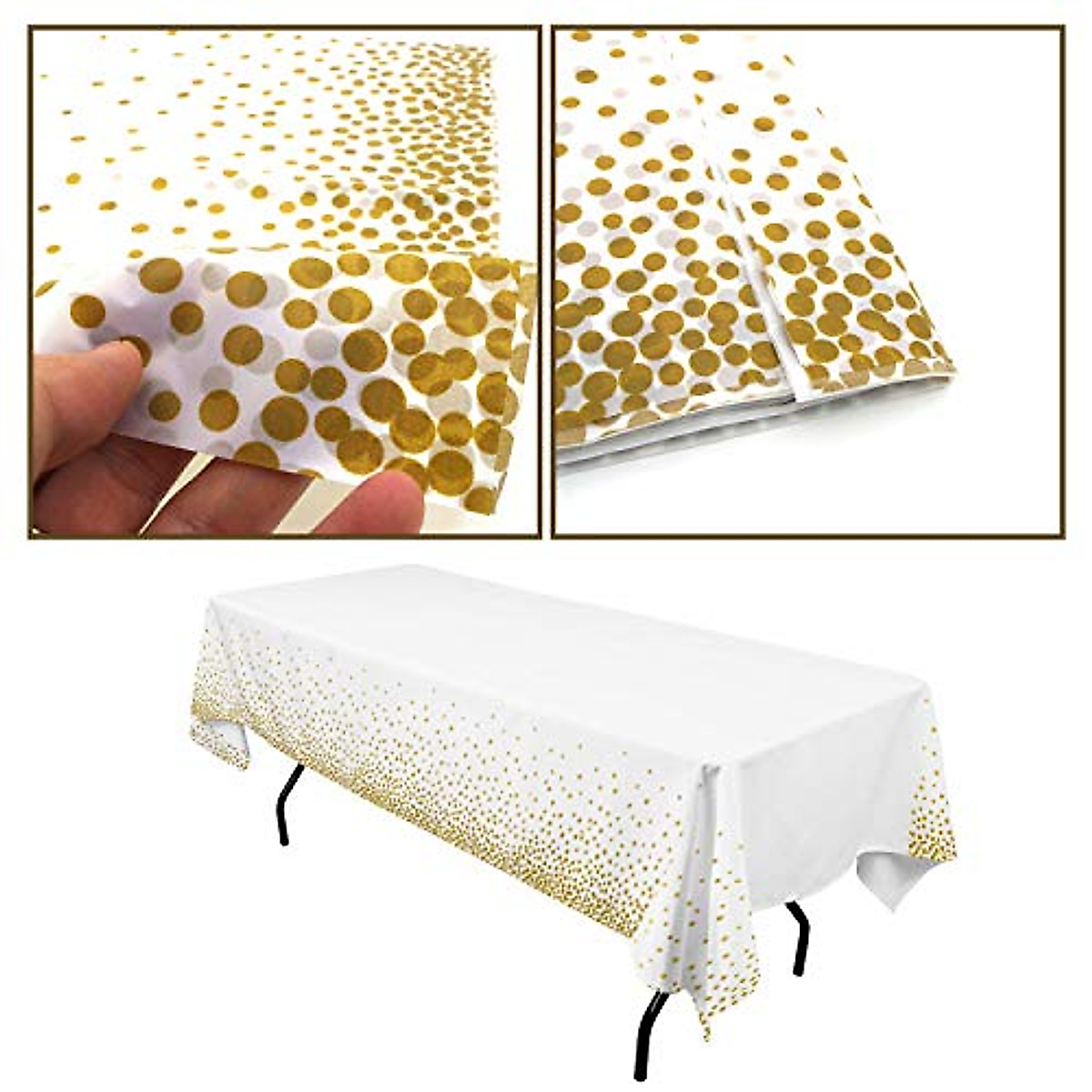 Pandecor 50th Birthday Party Supplies -Serves 20-142 PCS Disposable Tableware Set,Includes Table Cover,Dinner Plates,Dessert Plates,Cups,Napkins,Forks,Knives and Spoons for 50 Years Anniversary Party