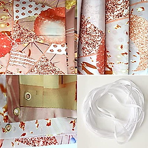 Happy 8th Birthday Backdrop Banner Rose Gold 8th Sign Poster 8 Birthday Party Supplies for Anniversary Photo Booth Photography Background Birthday Party Decorations, 72.8 x 43.3 Inch