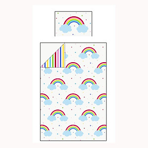 Price Right Home Rainbow Sky Single Duvet Cover and Pillowcase Set