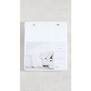 Kassatex Women's Salerno Bedding Queen Duvet Cover, White/Grey, Full/Queen