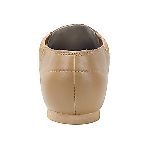 Dynadans Unisex PU Leather Upper Slip-on Jazz Shoe with Arch Insert for Women and Men's Dance Shoes-Brown-4M