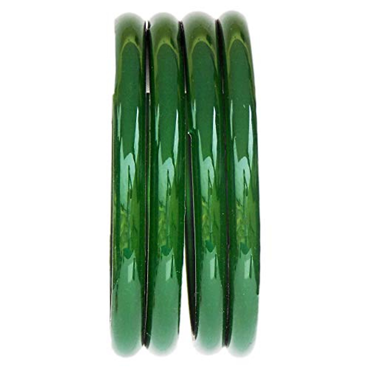 JD'Z COLLECTION Indian Jewelry Glass Bangles for Women Bollywood Plain Glass Bangles Set of 4p Traditional Costume Matching Bracelets Bangles For Women/Girls (Green 2.8)