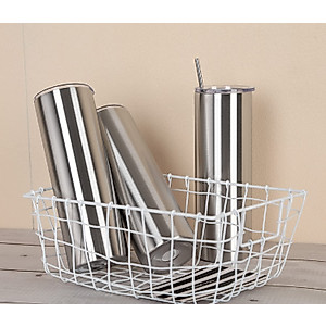 Wzaytia 30 Oz Straight Skinny Tumbler Set, 4 Pack Stainless Steel Slim Tumbler 30 Oz Skinny with Lid and Straw, Insulated Skinny Slim Water Tumbler for Diy, Silver