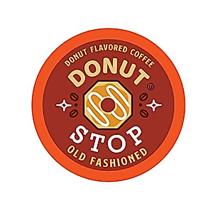 Donut Stop Flavored Coffee Pods, Compatible with 2.0 K-Cup Brewers, Donut Flavor Coffees, Assorted Variety Pack, 40 Count