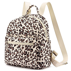 LOVEVOOK Mini Backpack for Women Light Weight Small Waterproof fashion Backpack Purses Daily Backpack Leopard
