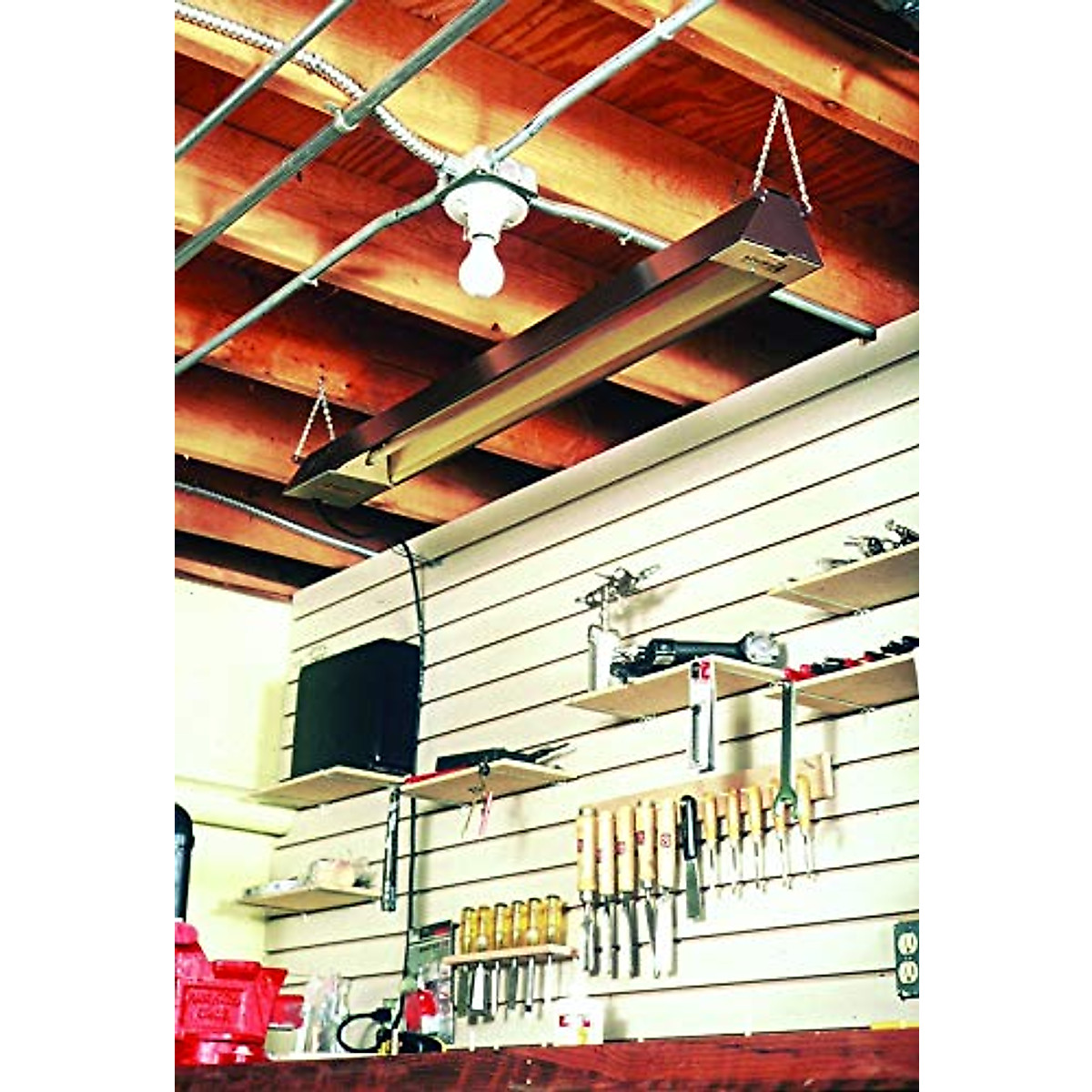 Fostoria TPI Corporation, OCH-46-120V-CE, OCH Quartz Tube Electric Indoor/Outdoor Infrared Heater, 48in lg., Steel, 120 Volts, 1500-Watts, Includes Cord and Plug, Powder Coated Brown,46" x 6" x 6.5"