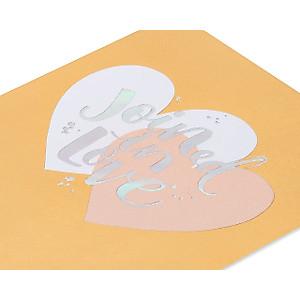 American Greetings Wedding, Bridal Shower or Engagement Card (Joined Hearts)
