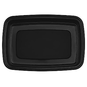 TIYA Takeout Food Containers - 28 oz Bulk 150 Pack with Lids - Rectangular Plastic Food Storage - Reusable Microwavable Dishwasher Safe Restaurant Set - Leak Proof for To-Go & Meal Prep