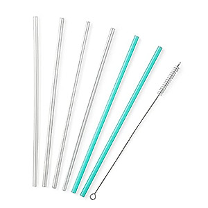 Swig Life Tall Straw Set + Cleaning Brush, Each Straw is 10.5 inch Long (Fits Swig Life 20oz, 22oz, and 32oz Tumblers)