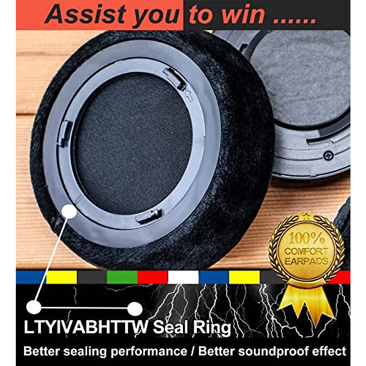 Virtuoso XT Earpads - Compatible with Virtuoso RGB Wireless SE Gaming Headset, with Microphone Foam I Thicker Memory Foam Replacement Ear Cushion (Velour)