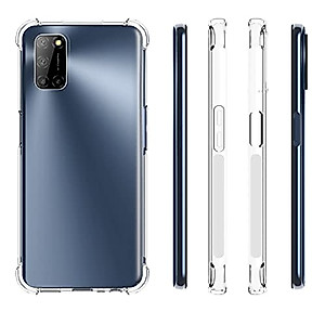 USTIYA Case for Oppo A72 Case/Oppo A92 Clear Crystal TPU Four Corners Protect Camera Protective Cover Transparent Soft Phone Case
