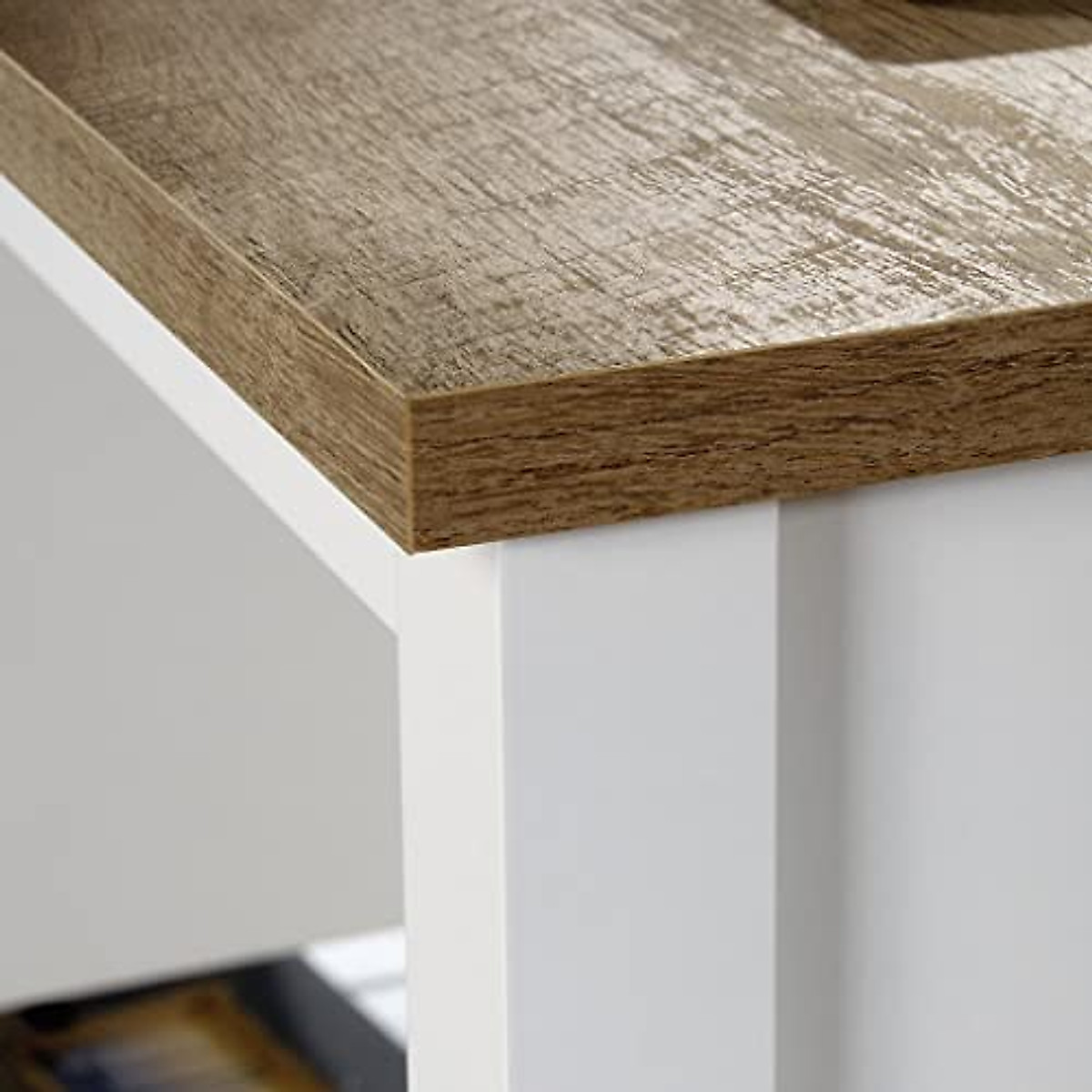 Sauder Cottage Road Pedestal Desk, Soft White Finish