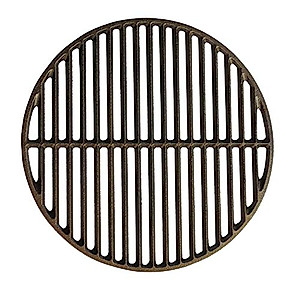 Dracarys 15" Cast Iron Grate Grids Sear Grate Fire Pit, Round Cooking Grate Big Green Egg Accessories Fit for Medium Big Green Egg Grill Dome Char-Griller or Same Size Charcoal Grill(Medium - 15")