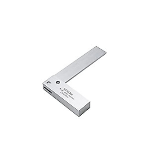 Antrader Machinist Square,Precision Engineer Wide Seat Square,90 Right Angle Precision Ground Hardened Steel,L Shape Measuring Tool Right Angle Square Ruler 4"x 2.5",1Pcs