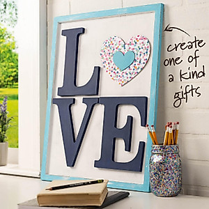 Plaid Wood Unfinished Letter, 8" Wooden Surface Perfect for DIY Arts and Crafts Projects, 63604, 8 inch