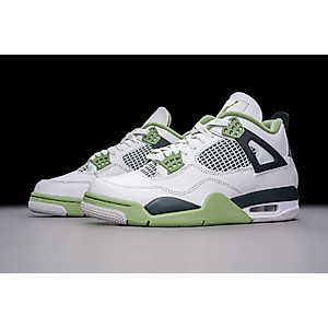 Jordan Air 4 Retro Women's White/Oil Green-Dark Ash AQ9129-103 6