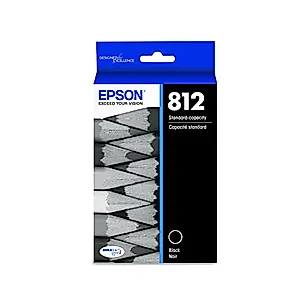Epson T812 DURABrite Ultra Ink Standard Capacity Black Cartridge (T812120-S) for Select Workforce Pro Printers