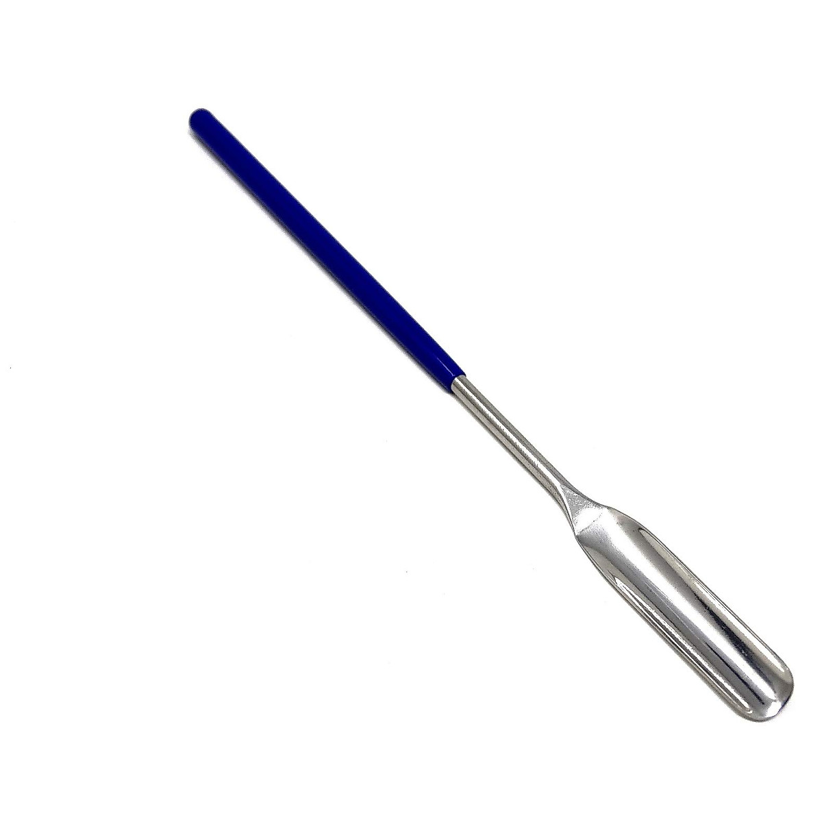 A2Z-VL004 Stainless Steel Micro Lab Scoop Half Rounded Spoon Spatula Sampler, with Vinyl Handle 6" (15.24 cm)