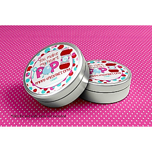 You Make My Heart Pop Bubble Themed Valentine Party Favor Sticker Labels for Kids, 40 2" Party Circle Stickers by AmandaCreation, Great for Classroom Valentines, Envelope Seals, Gifts & Treats