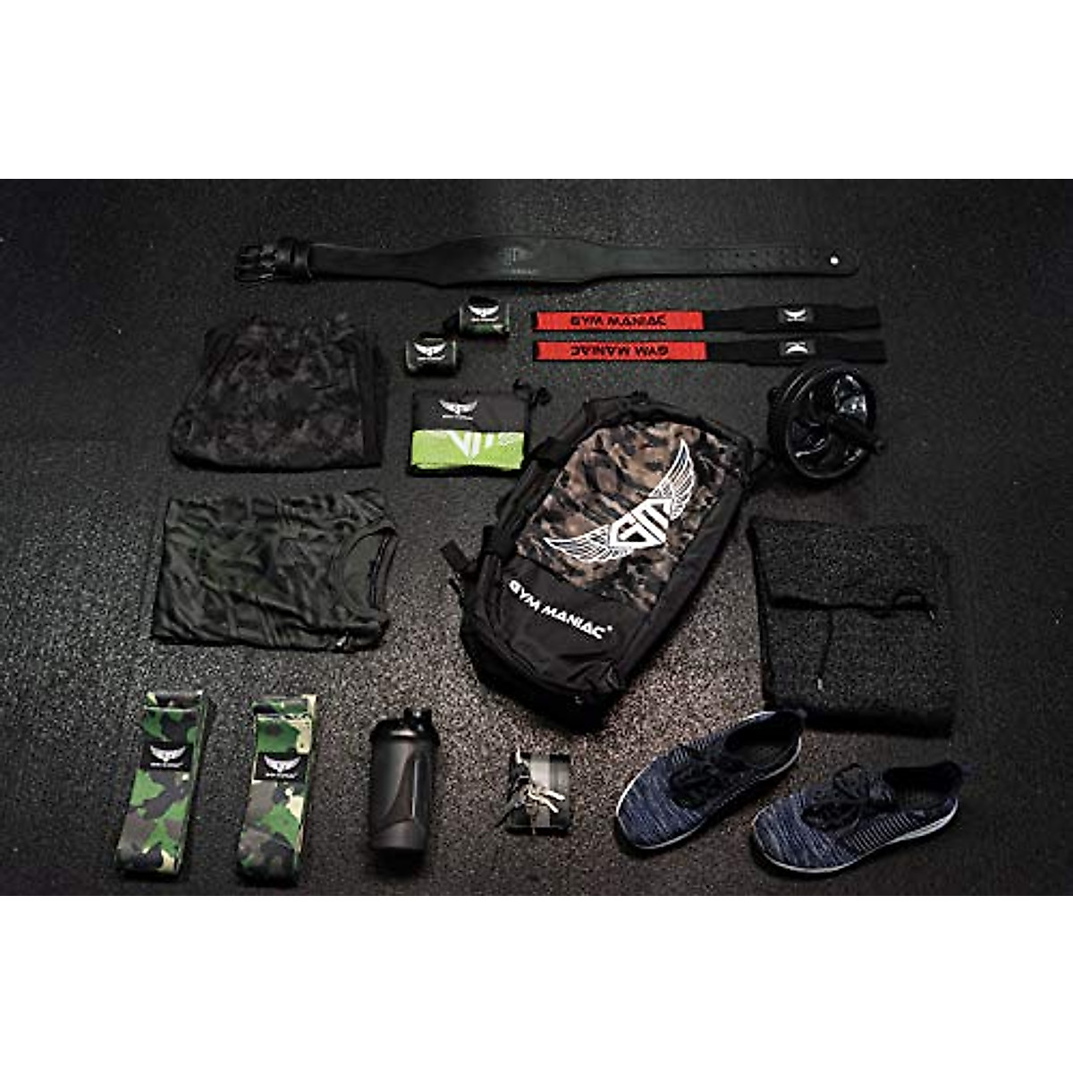 Gym Maniac Gym Bag with Shoe Compartment for Men and Women - Versatile Design Doubles as a Duffle, Backpack, Overnight and Crossbody - Workout Gear and Sports Accessories - Football, Cheer, Wrestling