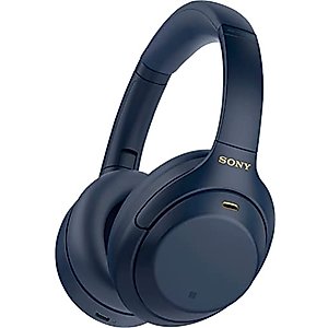 Sony WH-1000XM4 Wireless Noise-Cancelling Over-The-Ear Headphones Midnight Blue (Renewed)