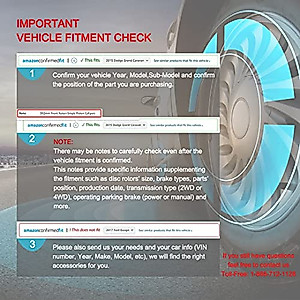 [Front] TOVASTY Brake Pads and Rotors Kit for Chrysl(er PT Cruiser 2003-2009 E-Coated [BKC2022]