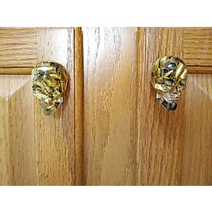 Bullet Skull Door Knobs with Real 22 Caliber Bullet Casings (Set of 2)